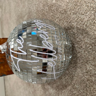 Personalised Disco Ball 20cm Party & Wedding Decor Unique Gift for ...