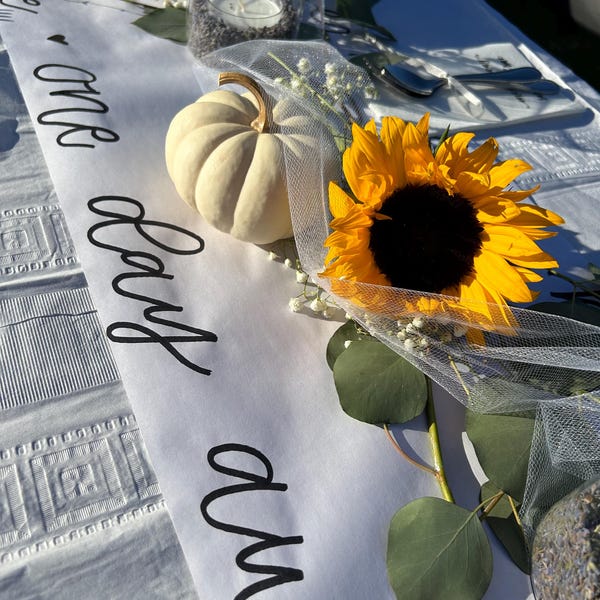 Custom Hand Written Table Runner, Personalized Runner, Wedding Ideas ...