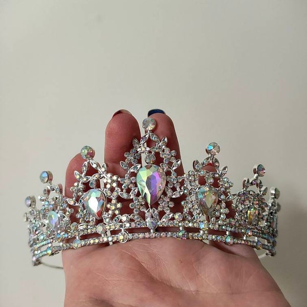 Rose Gold Bridal Tiara Crystal Birthday Wedding Gift Diadem Tiered ...