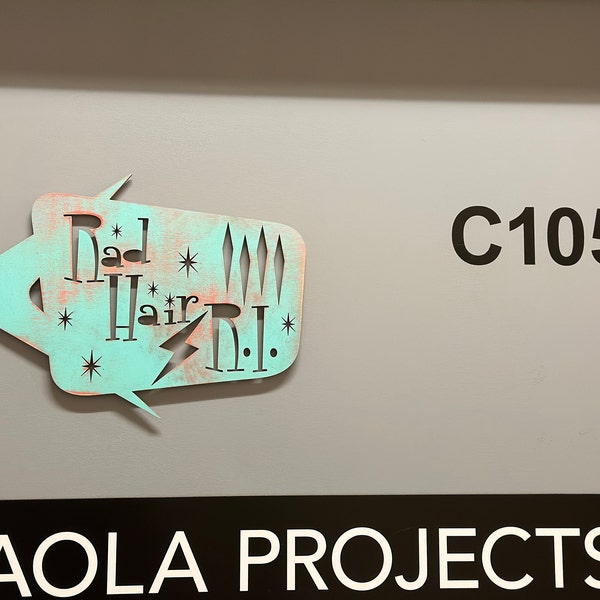 Mid Century Modern Custom Wall Art Wood, Atomic Age Sign, Custom Name ...