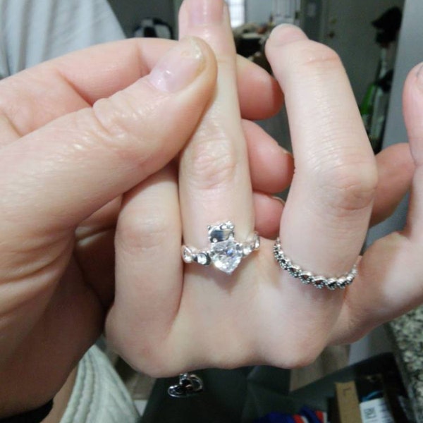 Kitty Inspired Ring, Hello Cute Kitty Diamond Ring, Japanese Cartoon ...