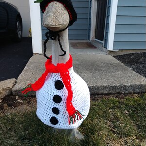 Snowman Christmas Goose Geese Outfit Dress Clothing Outdoor Decor ...