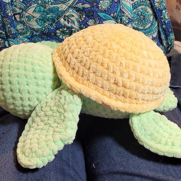 Crochet Turtle Pattern 2 Sizes regular and Jumbo PDF Download Beginner ...