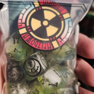 Nuclear Fallout Exclusive 11 Dice Set Glow in the Dark Nuke - Etsy