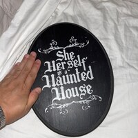 Haunted House Plaque, Witchcraft, Gothic, Witch, Spooky, Altar ...