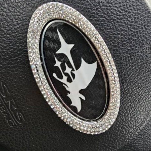 Subaru Steering Wheel Emblem CUSTOM Overlays Vinyl Stickers Emblem ...