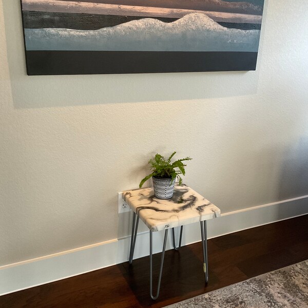 Epoxy Resin Table/living Room Table Epoxy Resin/small Side Tables/resin ...