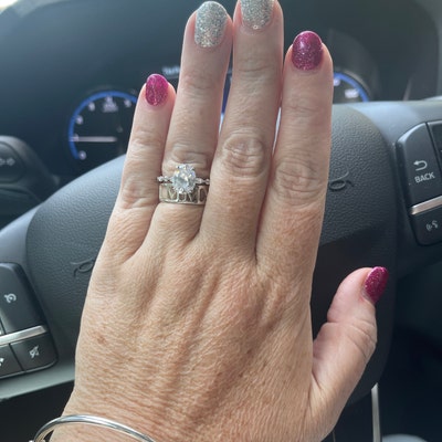 Gorgeous 15 Pcs Simulated Cluster Engagement Ring 2CT Center - Etsy