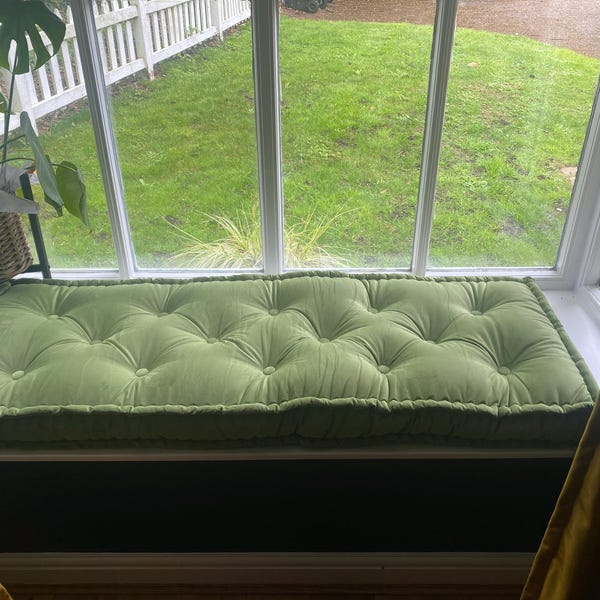 Custom Trapezoid Bay Window Seat Cushion, Bench Seat , Chair Pad ...