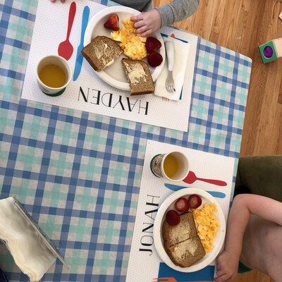 Learn to Set the Table Placemat, Personalized Children Placemat ...