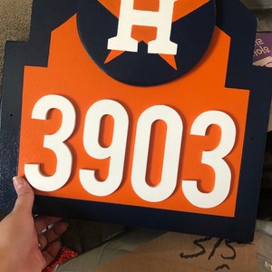 HOUSTON ASTROS Address Sign Custom Made for Home, Apartment, Office ...