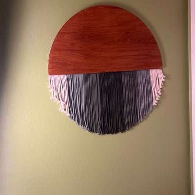 Half Moon Wall Hanging, Fiber Wall Art, Minimalist Artwork, Home Office ...