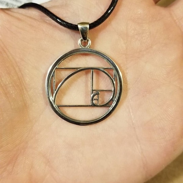 Golden Ratio Pendant - Handmade Fibonacci Spiral Necklace, a Perfect ...