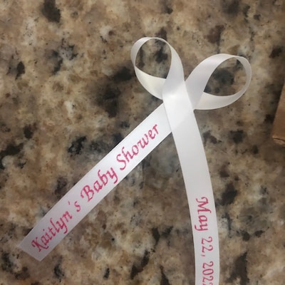 Personalized Ribbon Bows Wedding Bridal Shower Baby Shower Celebration ...