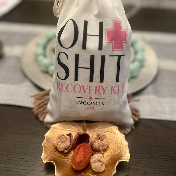 Oh Shit Recovery Kits | Custom Hangover Kit Bags | Bachelorette or ...