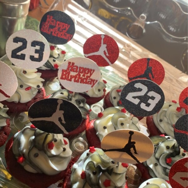 Jordan Cupcake Toppers - Etsy