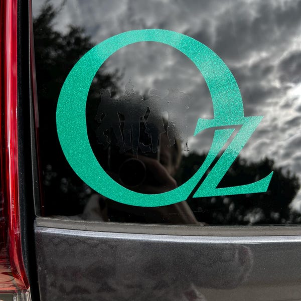 The Wizard of Oz Vinyl Decal in Emerald Green Glitter - Etsy