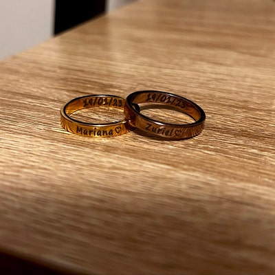 Engraved Rings for Women Handmade Jewelry Rings Personalized Stackable ...