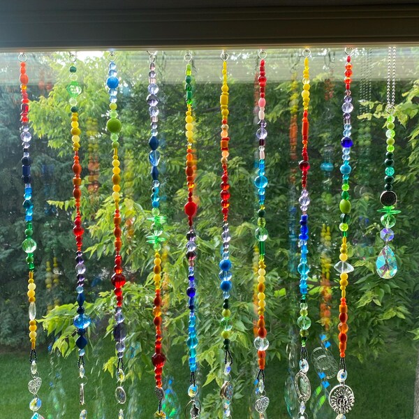 Beach Glass Mobile Driftwood Shell Hanger 3 Strands Ocean Decor Sea ...