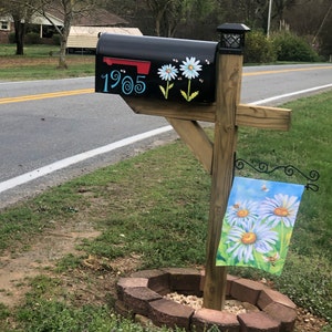 Mailbox Magnet Partial Cover Hydrangea Flowers and White Picket Fence ...