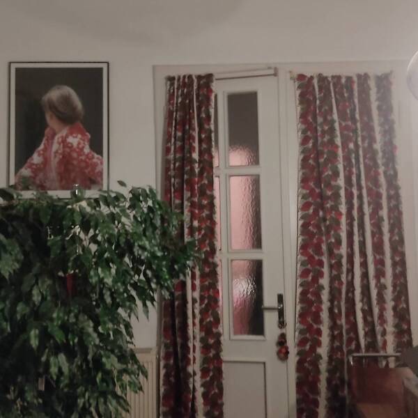 Scandinavian Vintage Curtains. Retro Net Curtains in Amazing Woven ...