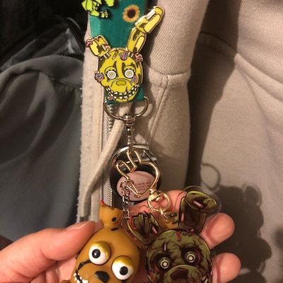 Springtrap, Spring Bonnie, Yellow Rabbit 2.5 Double-sided Acrylic Charm ...