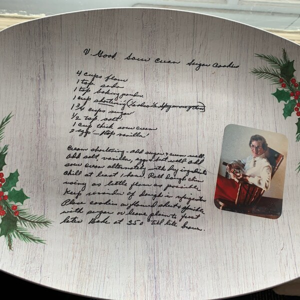 Christmas Handwritten Recipe Personalized Platter | Handwriting ...