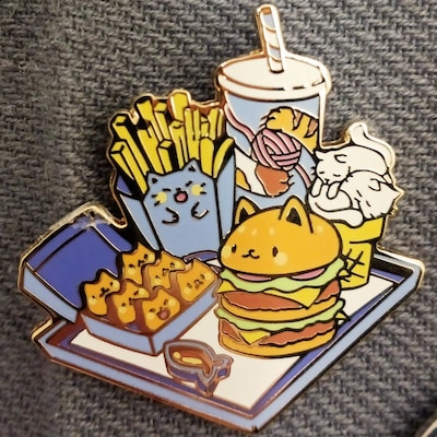 Mckitty Meal Enamel Pin 1.85 Inches - Etsy