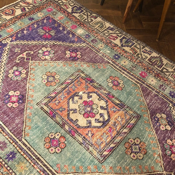 5x7 Medium Carpet Kilim Rug, Rug for Living Room, 4'2x7'4 Ft, Kilim Rug ...