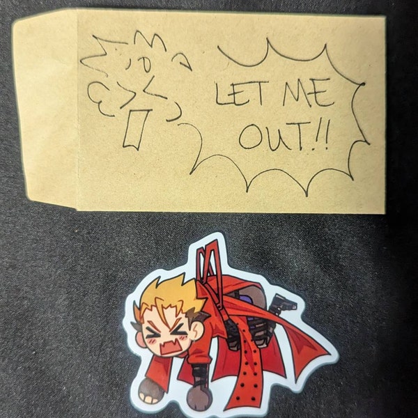 Hanging Vash Sticker ; Trigun Stampede / Trigun Maximum Inspired Vinyl ...