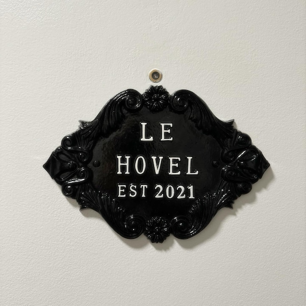 Art Nouveau French Style Decorative Diamond Shaped House Plaque, Number ...