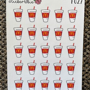 F026 Whataburger Cup Planner Stickers-hand Drawn Mini | Etsy