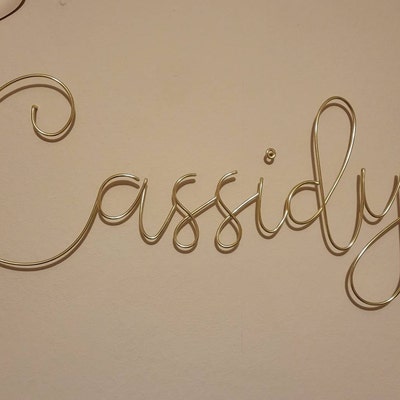 Custom Wire Word Sign Choose Font Wire Name Metal Sign Wire Word Art ...
