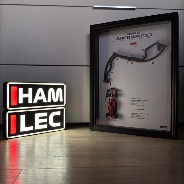 F1 Frame With Car and 3D Track | F1 Wall Art | 40x30cm | Corners ...