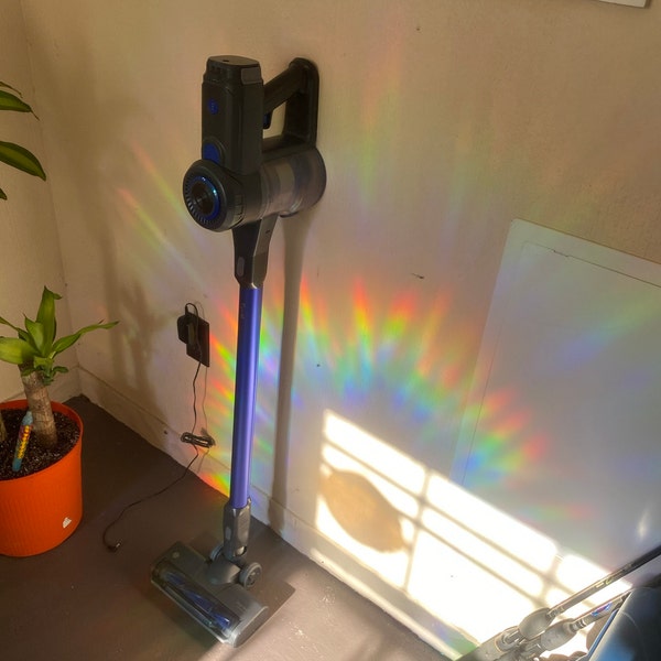 Floral Crescent Moon Glass Window Static Cling // Produces Rainbows ...