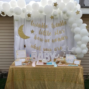 Twinkle Twinkle Banner Twinkle Twinkle Baby Shower Baby Shower Decor ...