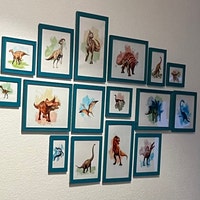 24 Dinosaur With Names Poster Dinosaur Types Decor Watercolor T-rex ...