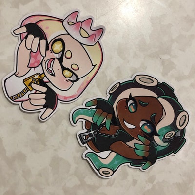 SPLATOON Squid Sisters off the Hook Callie Marie Pearl Marina Vinyl Stickers Waterproof ...