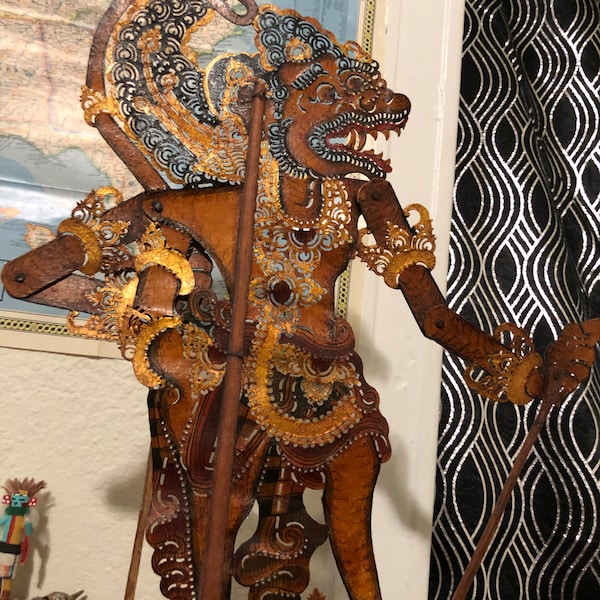 Vintage Wayang Kulit, Malen Balinese Wayang, Old Indonesian Shadow ...