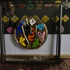 Galar Pokemon Sword and Shield Gym Badge in Gold and Silver Medal Form ...