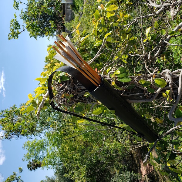 Leather, Semicircular Back Quiver - Lace-up Version - Etsy