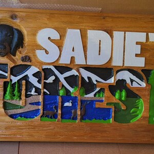Custom Carved Cedar 3D Sign Ribbon Berries Ranch Farm - Etsy