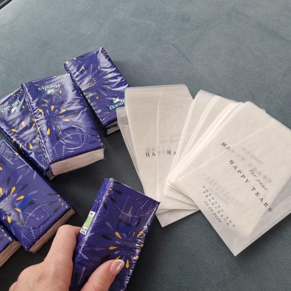 Any Design Personalised Wedding Tissue Packs | Personalised Wedding ...