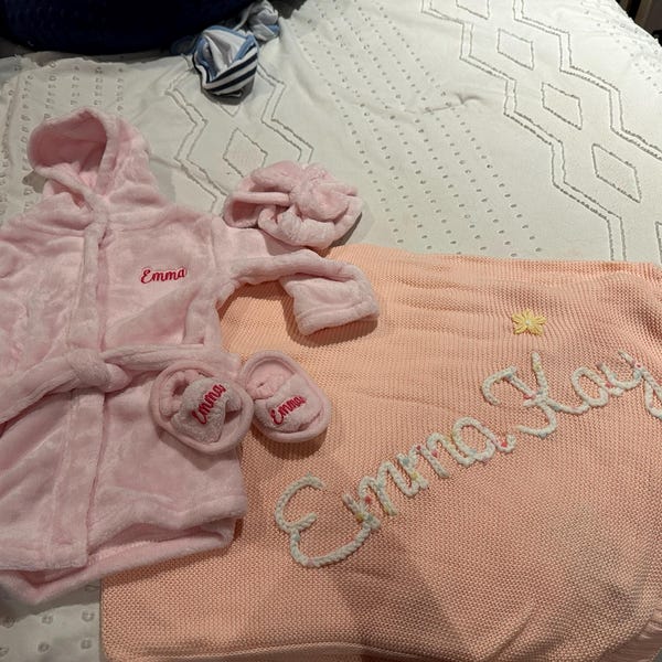 Infant Spa Set-new Baby Gift, Custom Baby Gift, Personalized Baby Robe ...