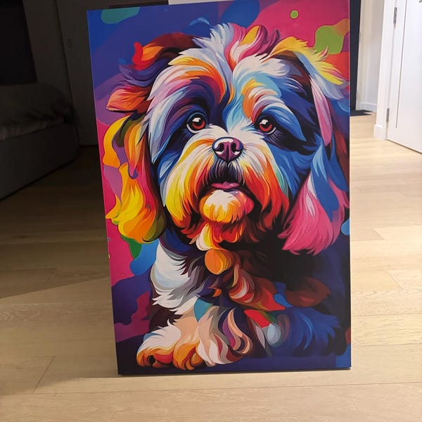 Custom Pet Portraits Using Pet Photo Personalized Digital Prints From ...