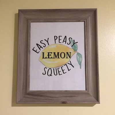 Easy Peasy Lemon Printable Wall Art Instant Download Home Decor Diy - Etsy