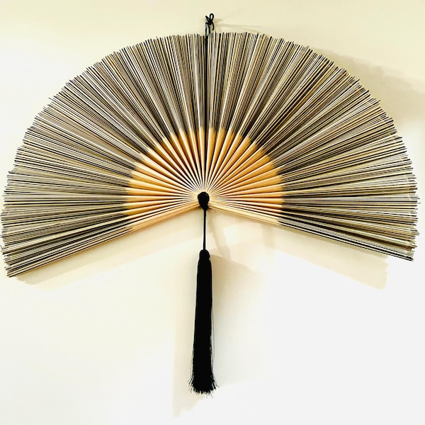 Wall Fan Decor, Bamboo Decorative Fans, Handcrafted Bamboo Fan, Boho ...