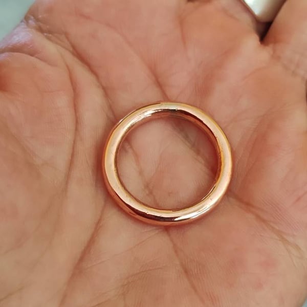 Pure Copper Ring, Solid Copper Ring, Meditation Ring, Wide Band Copper ...