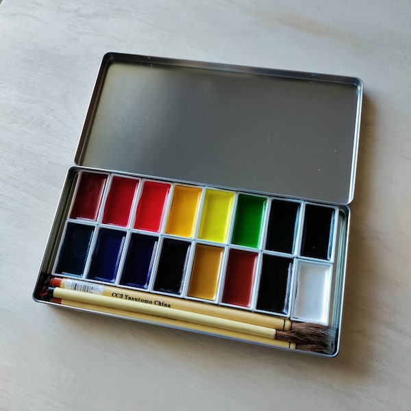 Large Tin (empty) Handmade Watercolors || Large Watercolor Tin || Tin ...