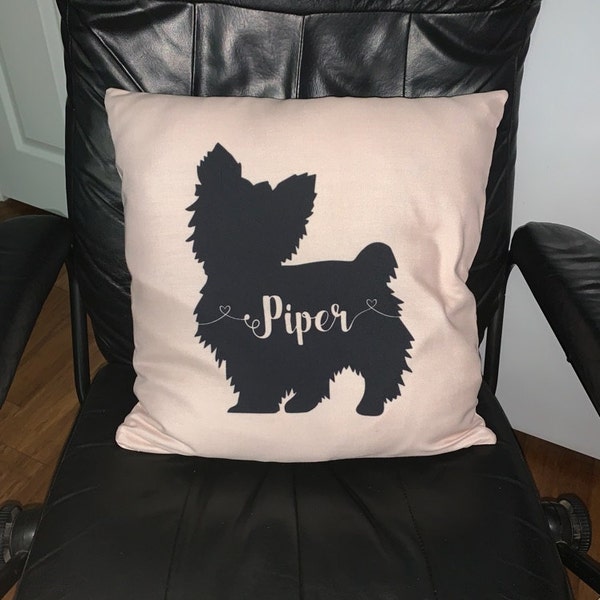 Custom Yorkshire Terrier Pillow, Personalized Yorkie Pillow Case Cover ...
